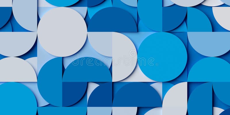 Multi-layer Blue Circles or Cylinders Background Wallpaper Banner ...