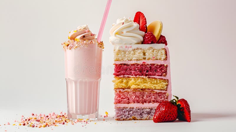 Multi-layer Multi-colored Piece of Cake with Different Textures Stock ...