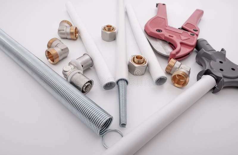 Multi-layer Composite Pipe with Accessories Stock Photo - Image of ...