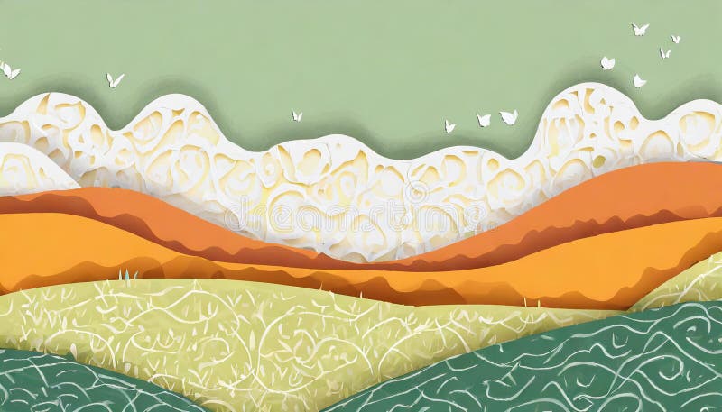 Multi-layer Landscape for Cards and Congratulations Stock Illustration ...