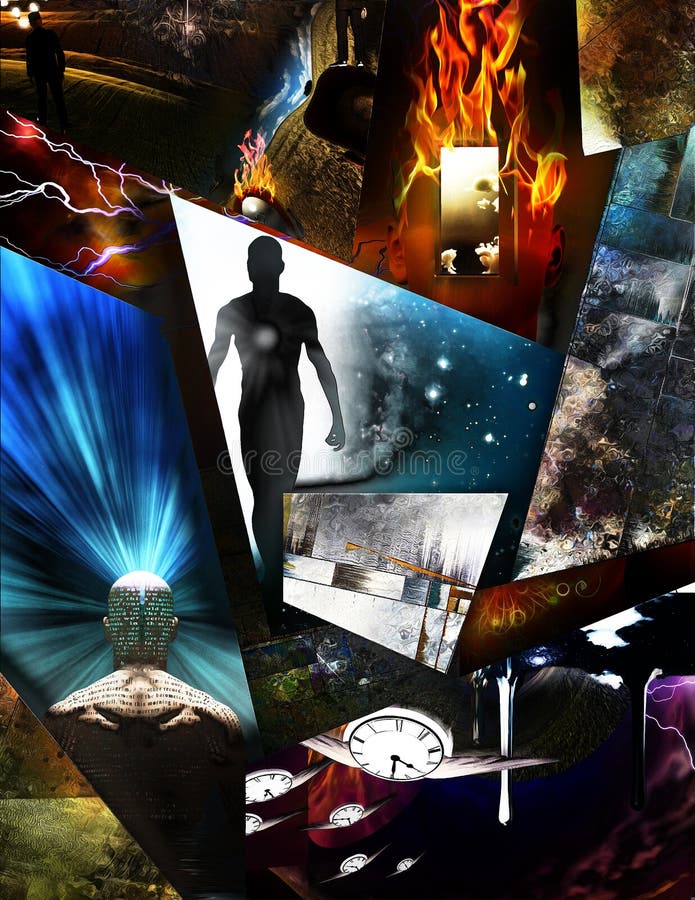 Fragments of consciousness stock illustration. Illustration of ...