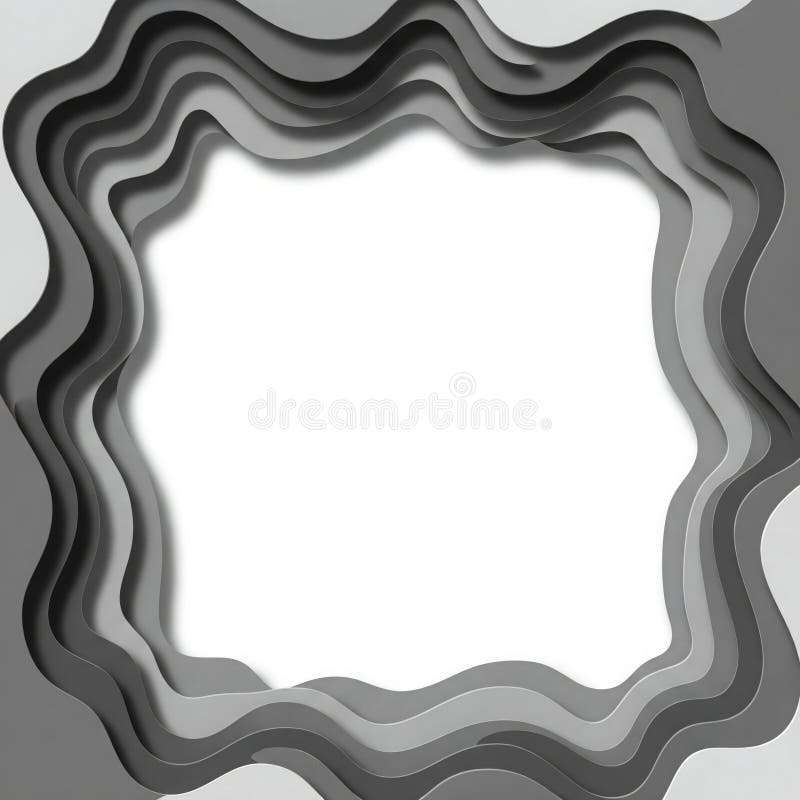 Multi-Layered Abstract Paper Frame Stock Illustration - Illustration of ...