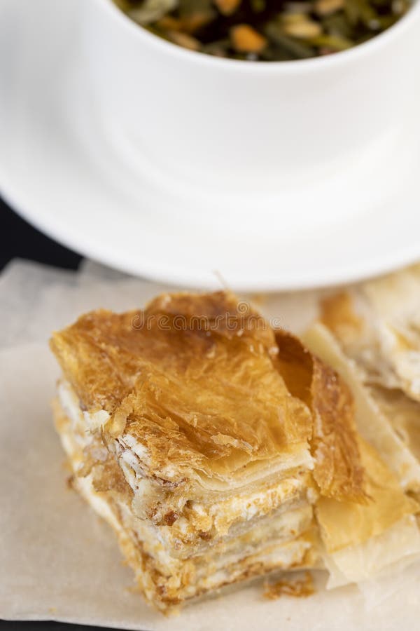 Multi-layered Cake Using a Large Amount of Sweet Cream Stock Image ...