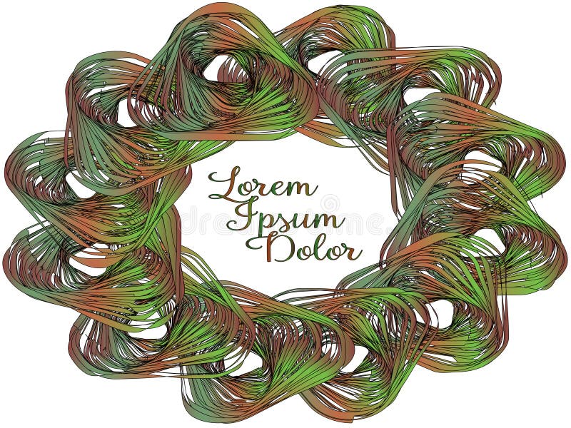 Multi-layered Fancy Green and Brown Frame Stock Vector - Illustration ...