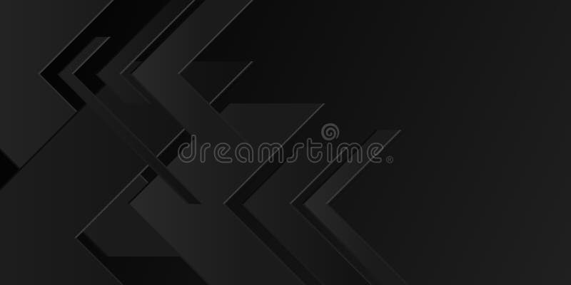 Multi Layered Gray Arrowhead Black Abstract Background Stock Vector ...