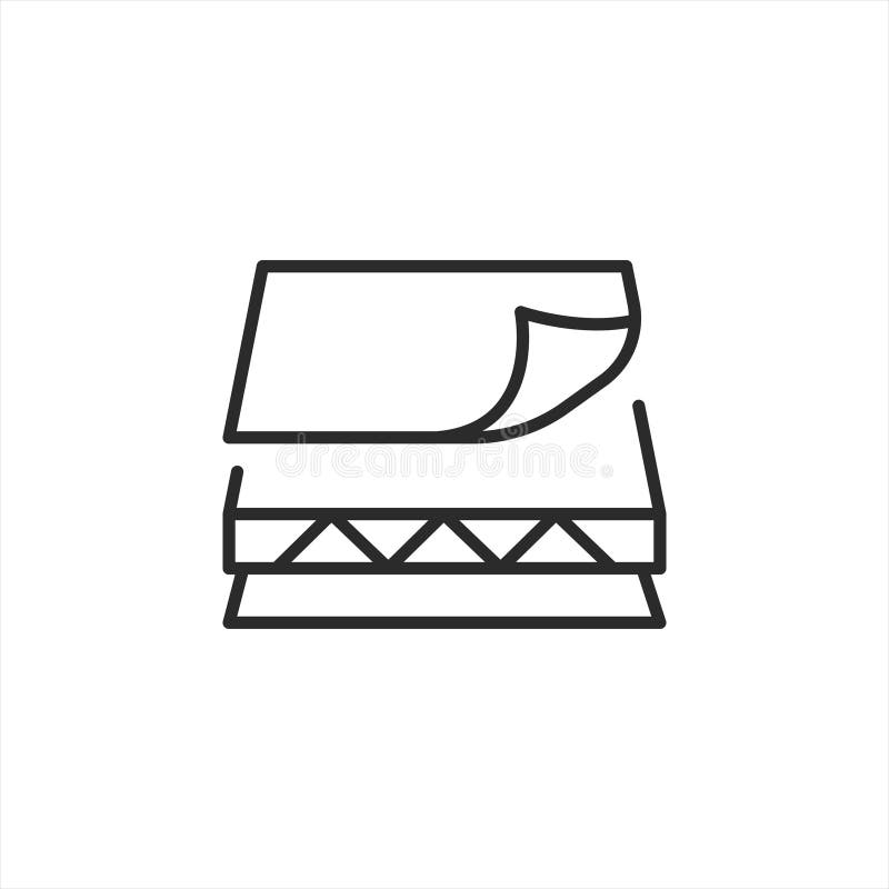 Multi-layered Material Icon Stock Vector - Illustration of stacked ...