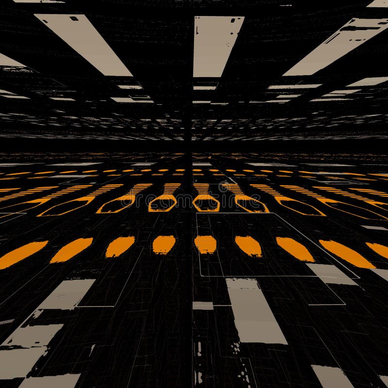 Multi-layered Modern Rectangular Grid 3D Design in Orange and Grey ...