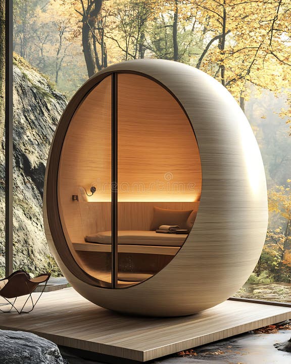 Multi-layered Silence Pod with Sound-absorbing Architecture, Grounded ...