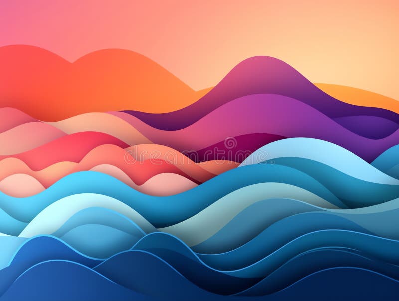 Multi Layers Color Texture with Carving Art Stock Illustration ...