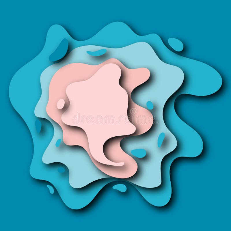 Multi Layers Color Texture 3D Papercut Layers in Gradient Banner ...