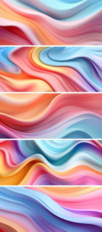 Multi Layers Color Texture 3D Papercut Layers in Gradient Banner. Stock ...