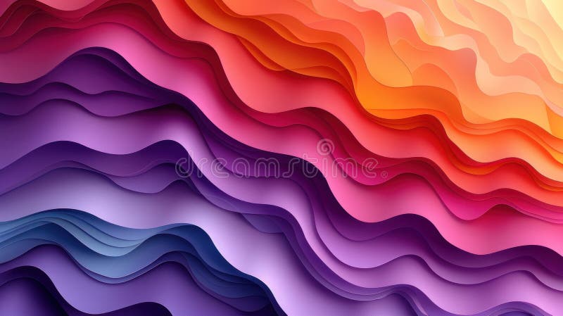 Multi Layers Color Texture Paper Cut Layers in Gradient Vector Banner ...