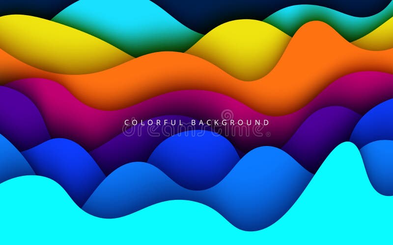 Multi Layers Blue Color Texture 3D Papercut Layers in Gradient Vector ...