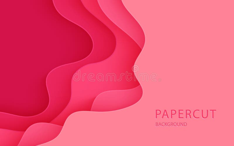 Multi Layers Pink Color Texture 3D Papercut Layers in Gradient Vector ...
