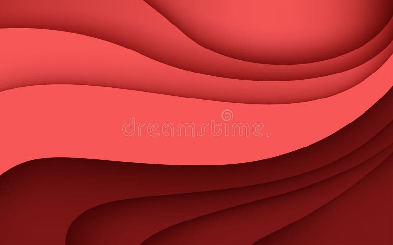 Multi Layers Red Texture 3D Papercut Layers in Gradient Vector Banner ...