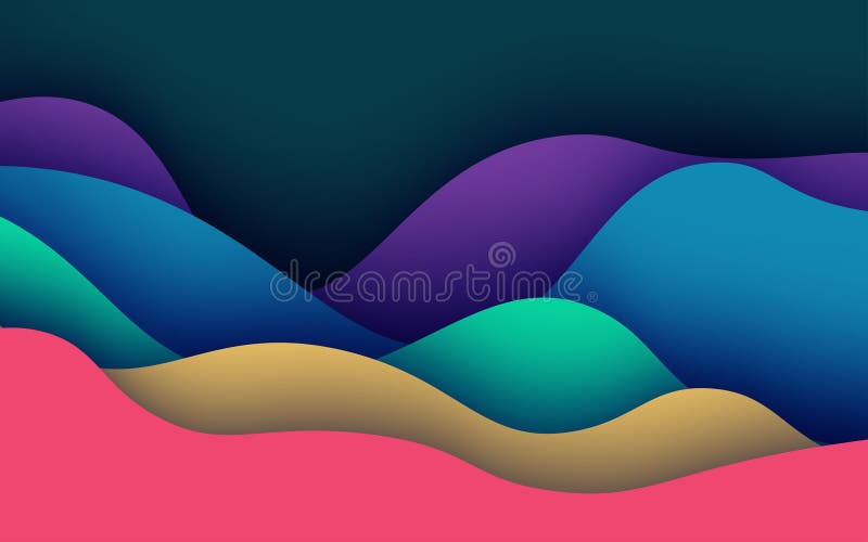 Multi Layers Soft Colorful Texture 3D Papercut Layers in Gradient ...