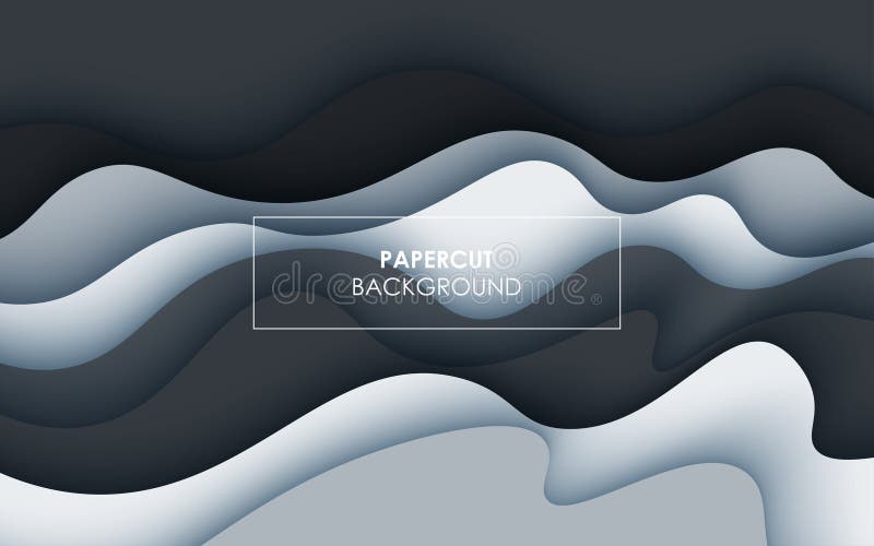Multi Layers White Gray Texture 3D Papercut Layers in Gradient Vector ...