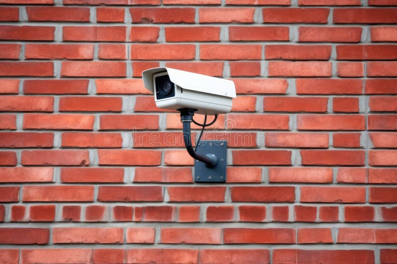 Multi-lensed Ip Camera on a Brick Wall Stock Image - Image of ...