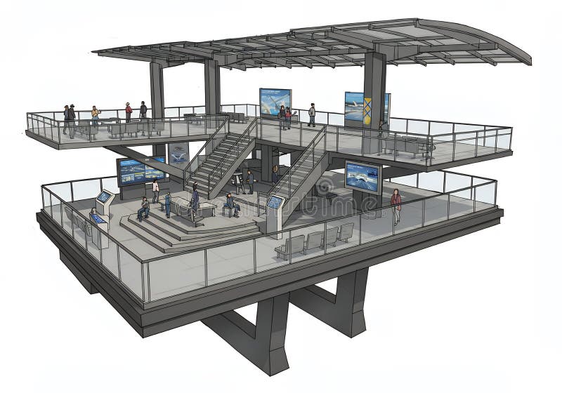 Level Airport Observation Deck Stock Illustrations – 1 Level Airport Observation Deck Stock ...