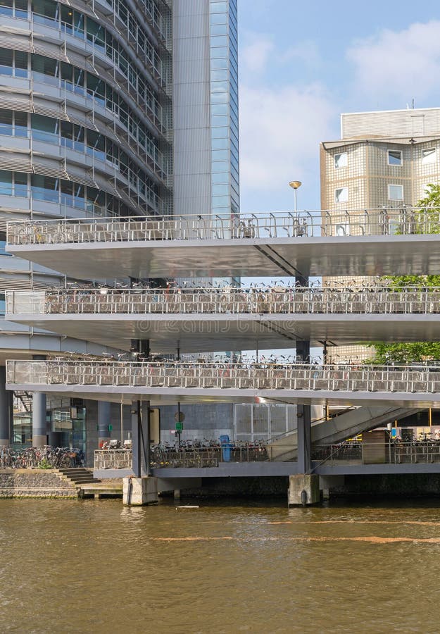 Multi Level Modern Parking Garage Facade and Exterior. Green Living ...