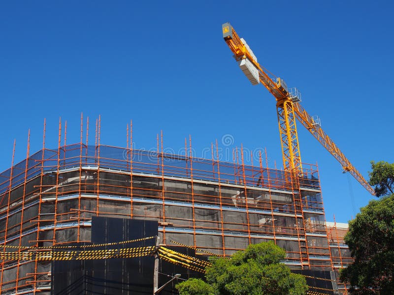 Multi Level Building Construction Stock Image - Image of scaffolding ...