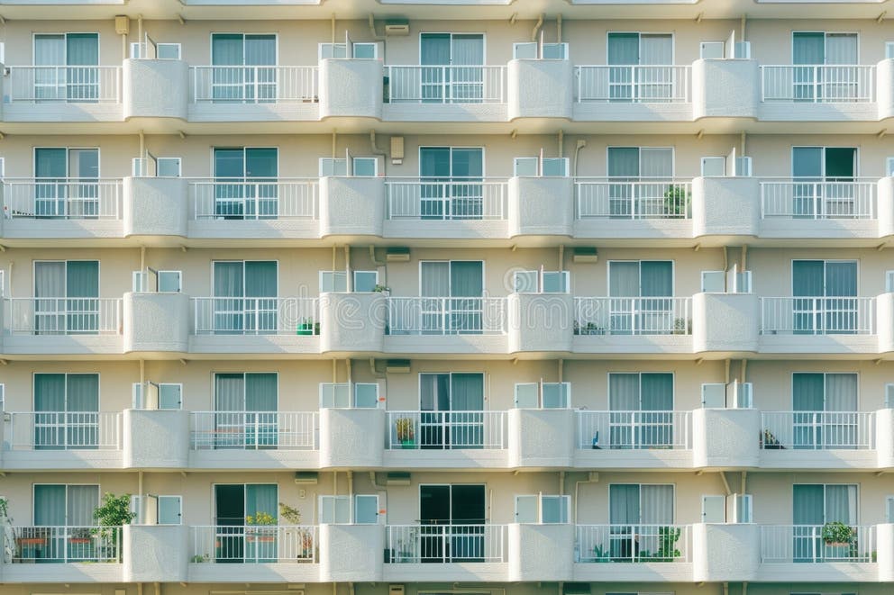 A Multi-level Building with Ornate Balconies, Featuring Additional ...