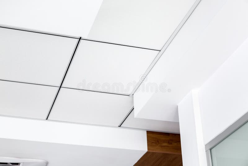 Multi-level Ceiling with Three-dimensional Protrusions. Stock Photo ...