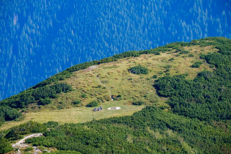 Multi Level Fields and Forests in Mountain Area Stock Image - Image of ...