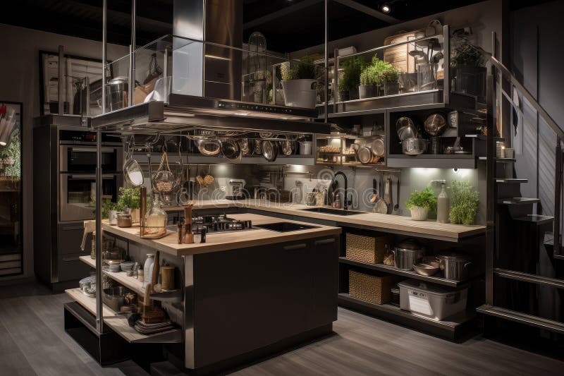 Multi-level High-volume Kitchen, with Different Stations for Various ...