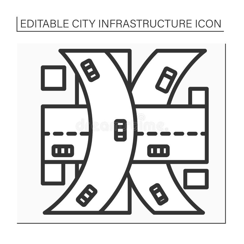 Multi-level junction icon stock vector. Illustration of transport ...