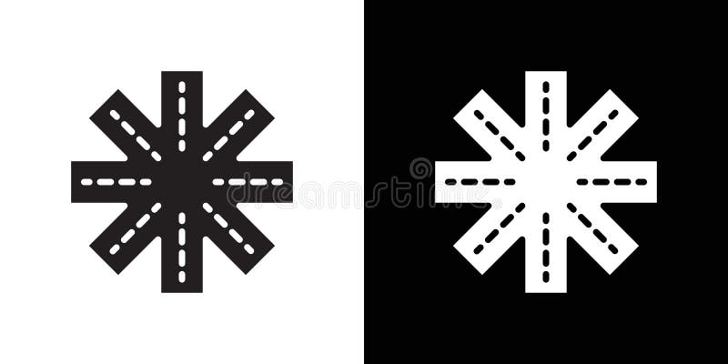 Multi Level Junction Icon Vector Flat Thin Line Illustration Stock ...