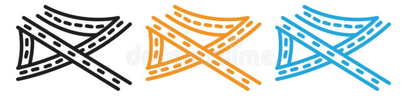 Multi Level Junction Icon Vector Logo Set Collection for Web App Ui ...