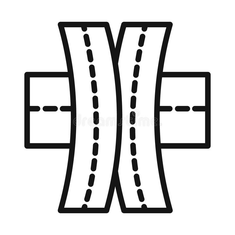 Multi Level Junction Symbol Mark in Filled Style Stock Illustration ...