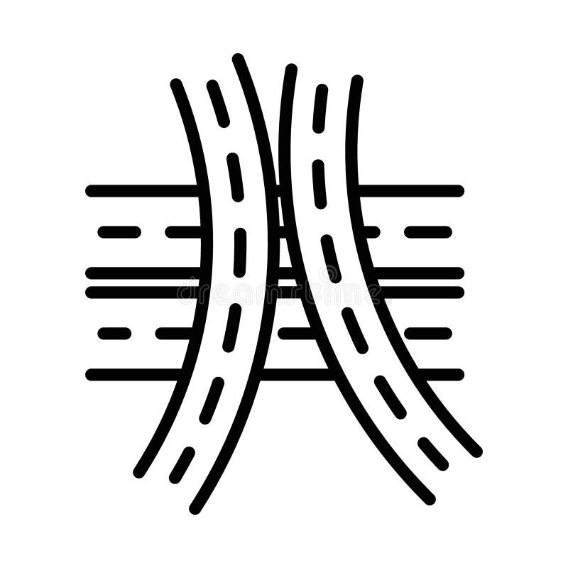 Multi Level Junction Linear Logo Mark in Black and White Stock Vector ...