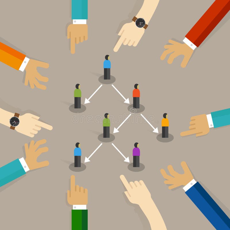 Multi Level Marketing or MLM Concept of Business Hierarchy Pyramid of ...