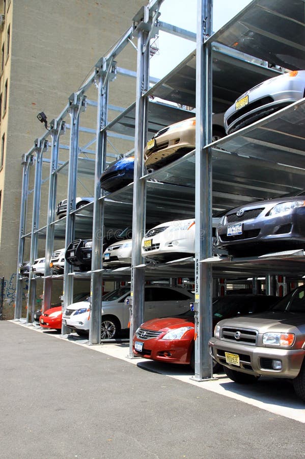 Multi Level Modern Parking Garage Facade and Exterior. Green Living ...