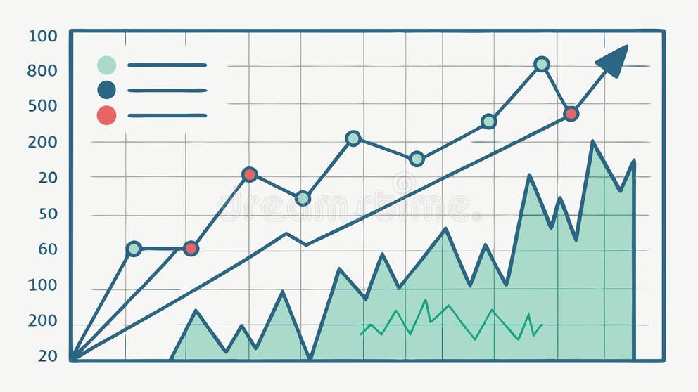 MultiLine Graph for Data Trends Analysis, Vector Design Generative AI ...