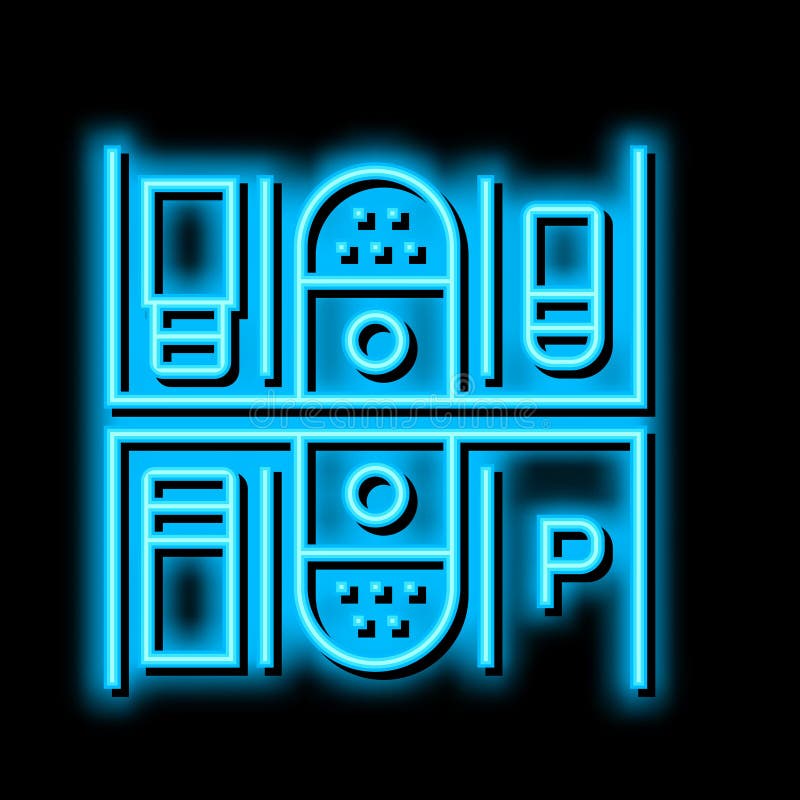 Multi-location Management Services Neon Glow Icon Illustration Stock ...