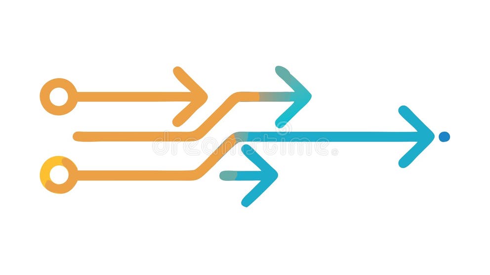 Multi-Path Directional Arrow Innovation, Vector Design Generative AI Stock Vector - Illustration ...