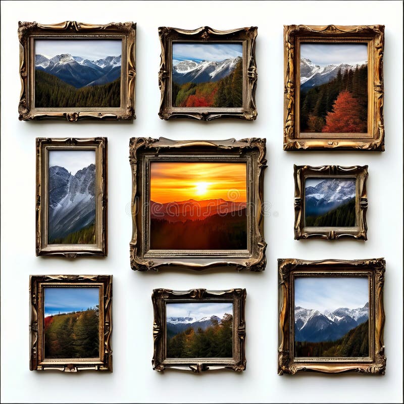 Multi Photo Frame Set a Set of Frames Designed To Display Multi Stock ...