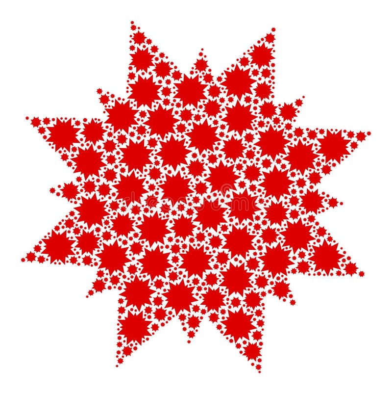 A Multi-pointed Star with Sharp Rays Stock Vector - Illustration of ...