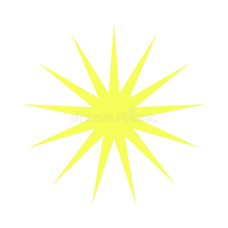 A Multi-pointed Star with Sharp Rays Stock Vector - Illustration of ...