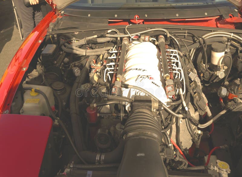 Multi-Port in-Line Six Cylinder Mazda Engine Editorial Stock Image ...
