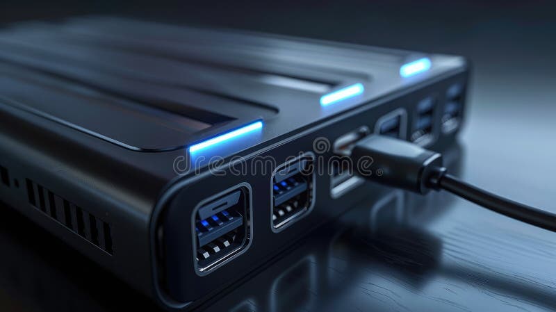 Multi-port USB Battery Pack, Perfect for Tech Ads, with Plenty of ...