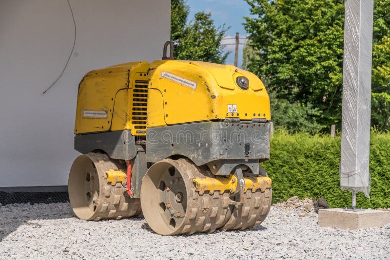 Multi-purpose Compactor on a Construction Site Stock Image - Image of ...