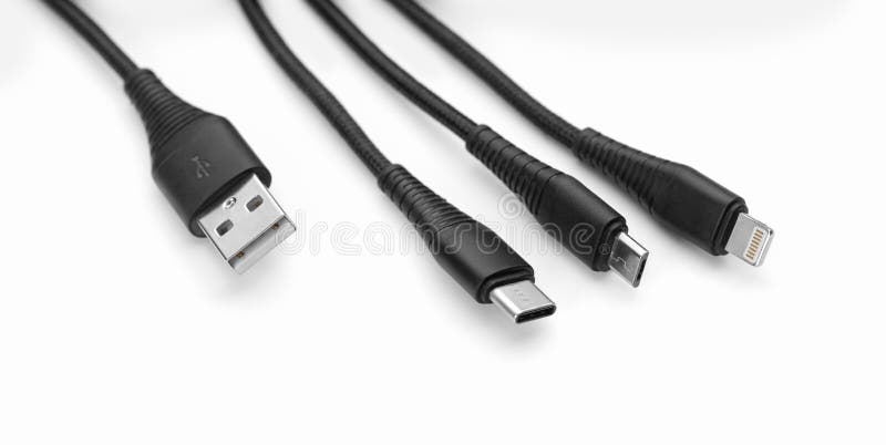 Multi Purpose Digital Computer or Smartphone Charger Cables Stock Photo ...