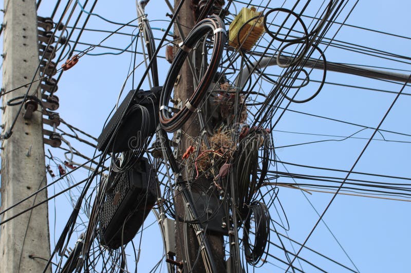 Multi-purpose Electrical Pole Stock Photo - Image of metal, poles ...