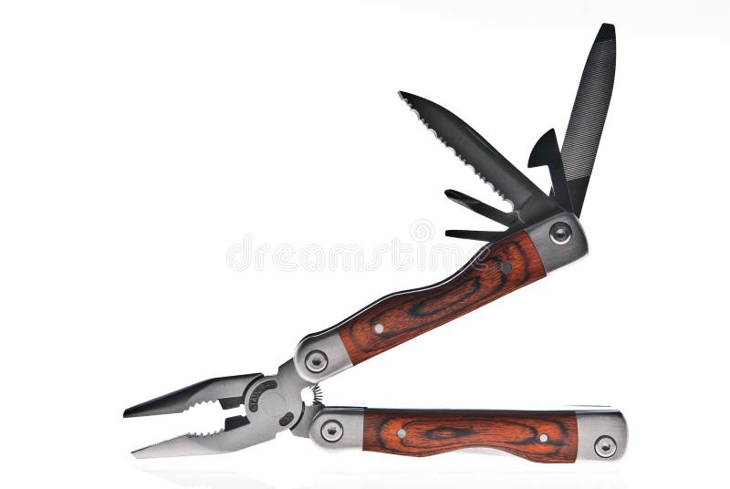Multi Purpose Pen Knife and Pliers Stock Photo - Image of cutting ...