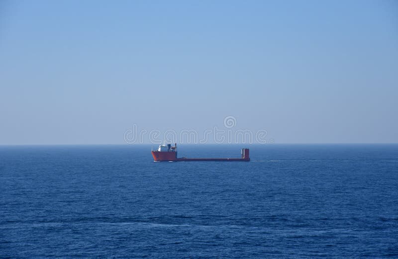 Multi Purpose Ship Sailing through the Ocean. Stock Photo - Image of ...