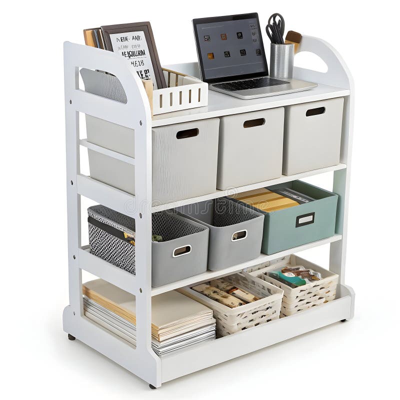 Multi-Purpose Storage Stand Isolated on White Background Stock ...